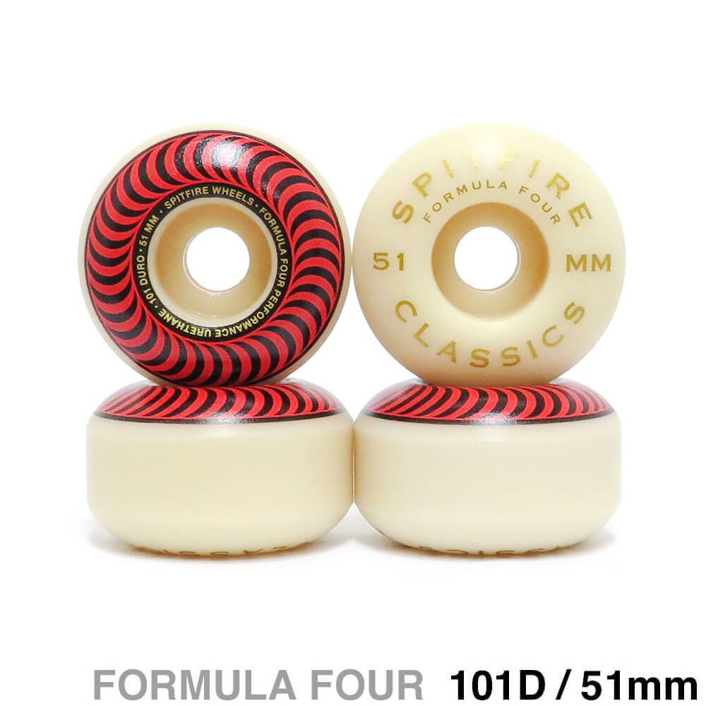 SPITFIRE WHEEL スピットファイヤー ウィール FORMULA FOUR (F4) CLASSIC 101D RED 51mm ...