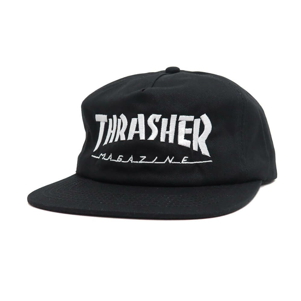 THRASHER CAP スラッシャー キャップ MAG LOGO SNAPBACK BLACK/WHITE（US企画） スケートボード ...