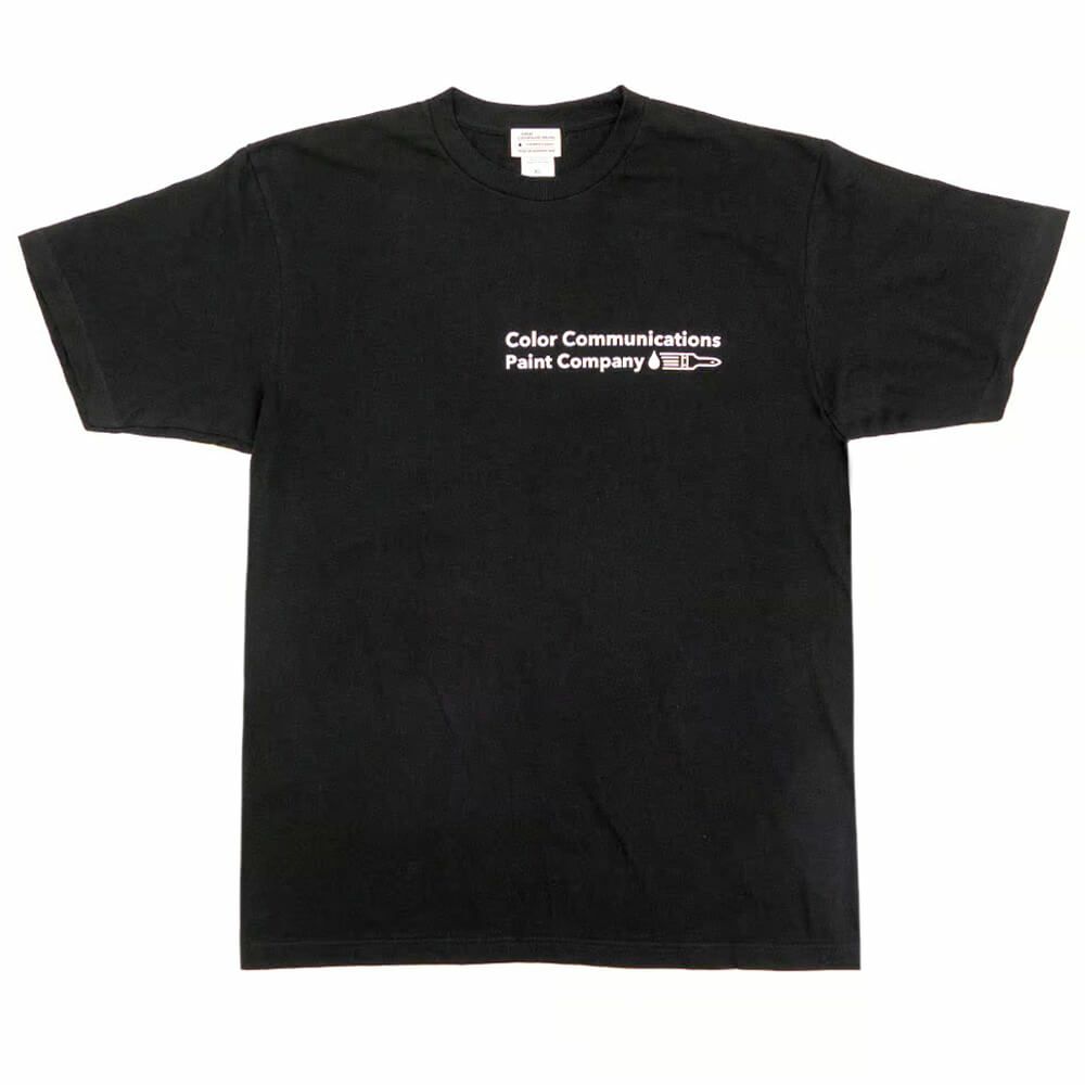 COLOR COMMUNICATIONS T-SHIRT カラーコミュニケーションズ Tシャツ PAINT COMPANY 2 BLACK ...